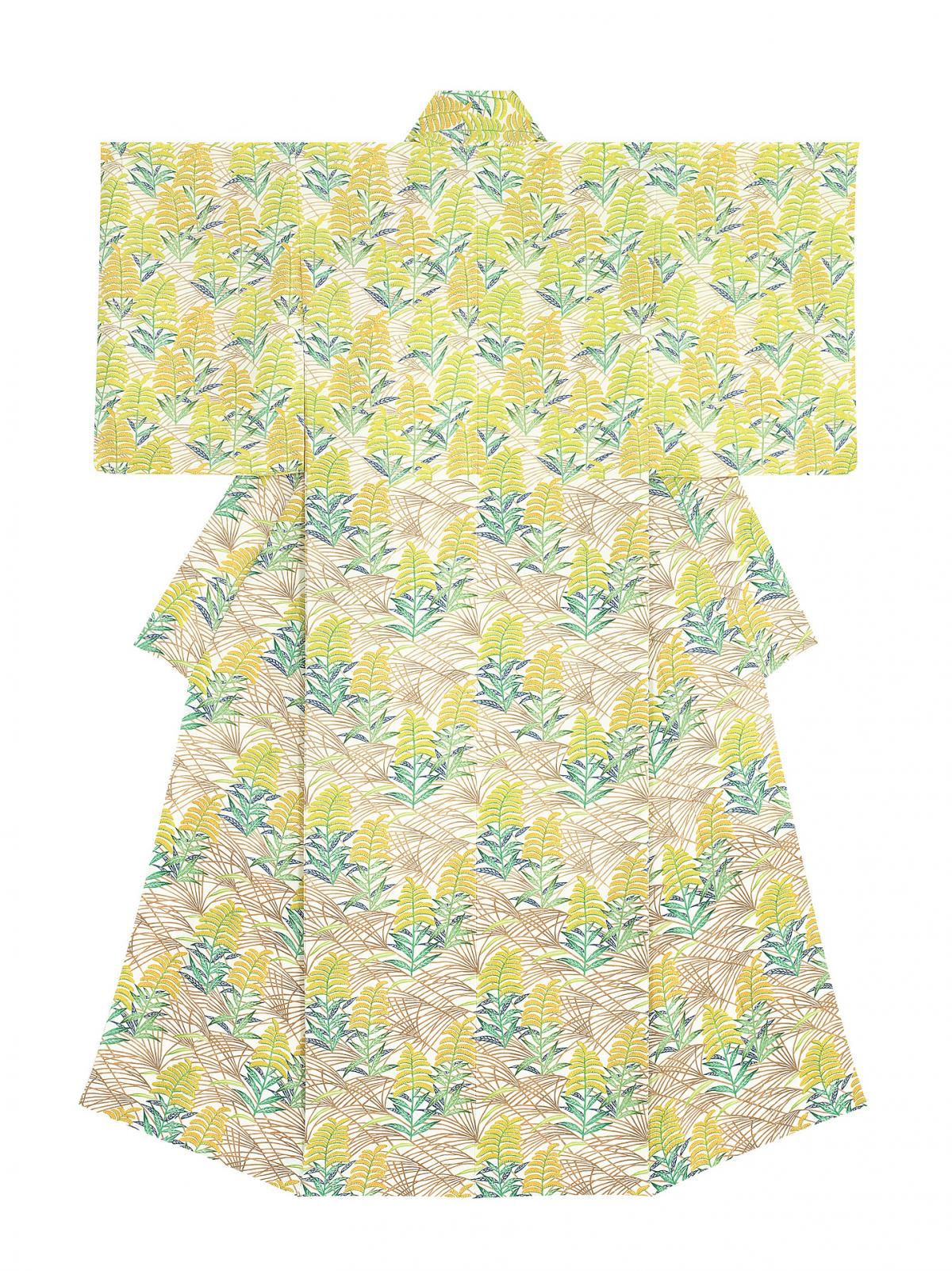 斎藤 孝子作 型絵染着物「秋景暮色」の詳細情報・販売 日本の伝統工芸品 ギャラリージャパン